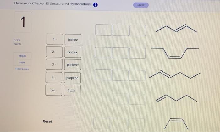 Solved Homework Chapter 13 Unsaturated Hydrocarbons Silved 1 | Chegg.com
