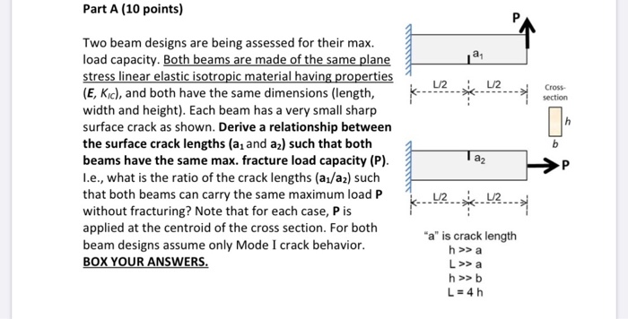 Solved Part A (10 points) Two beam designs are being | Chegg.com