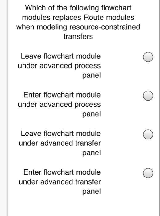 Solved Which of the following flowchart modules replaces | Chegg.com