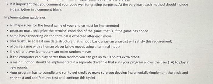 Solved Implement either reversi (othello) or checkers. You | Chegg.com