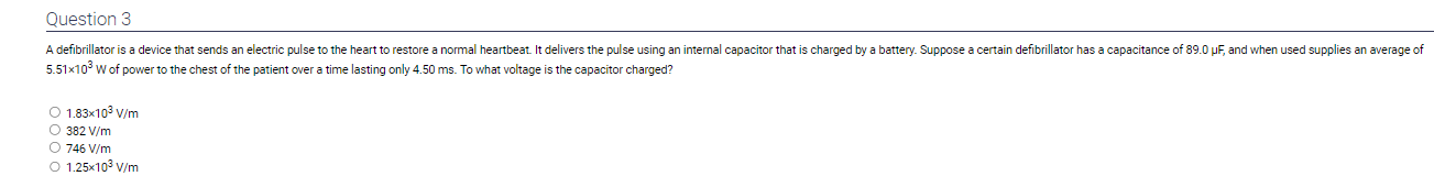 Solved Question 2Question 3 5.51×103W ﻿of power to the chest | Chegg.com