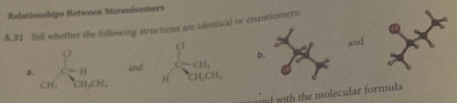 Solved Tell whether the following structures are identical | Chegg.com