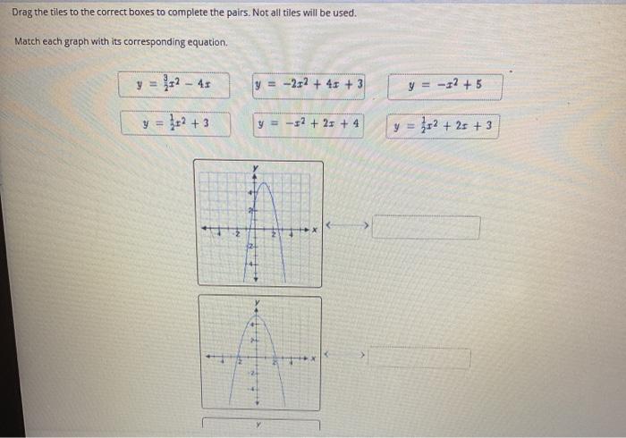 Solved Drag the tiles to the correct boxes to complete the | Chegg.com