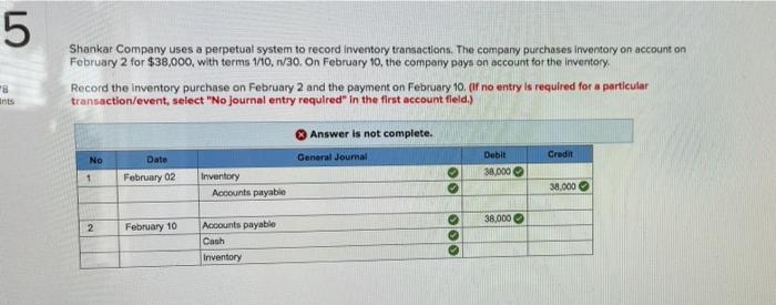Solved 4. Shankar Company uses a perpetual system to record | Chegg.com