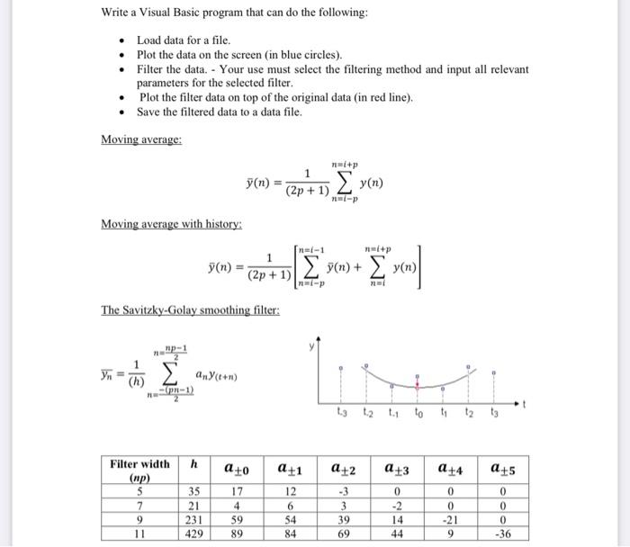 Solved Write A Visual Basic Program That Can Do The