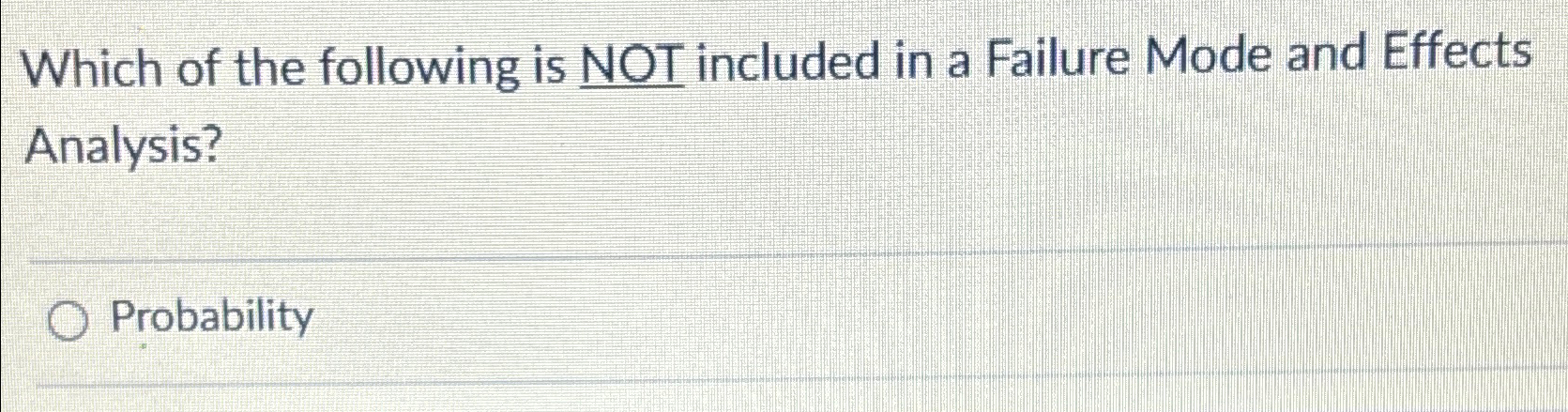 Solved Which of the following is NOT included in a Failure | Chegg.com