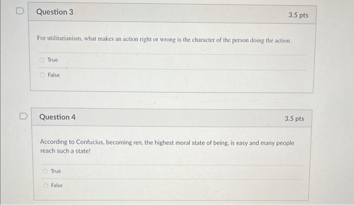 For utilitarianism, what makes an action right or | Chegg.com
