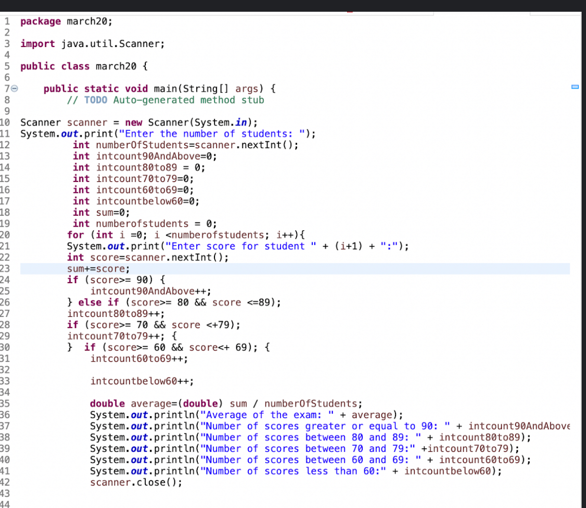 Solved package march20;import java.util.Scanner;public class | Chegg.com