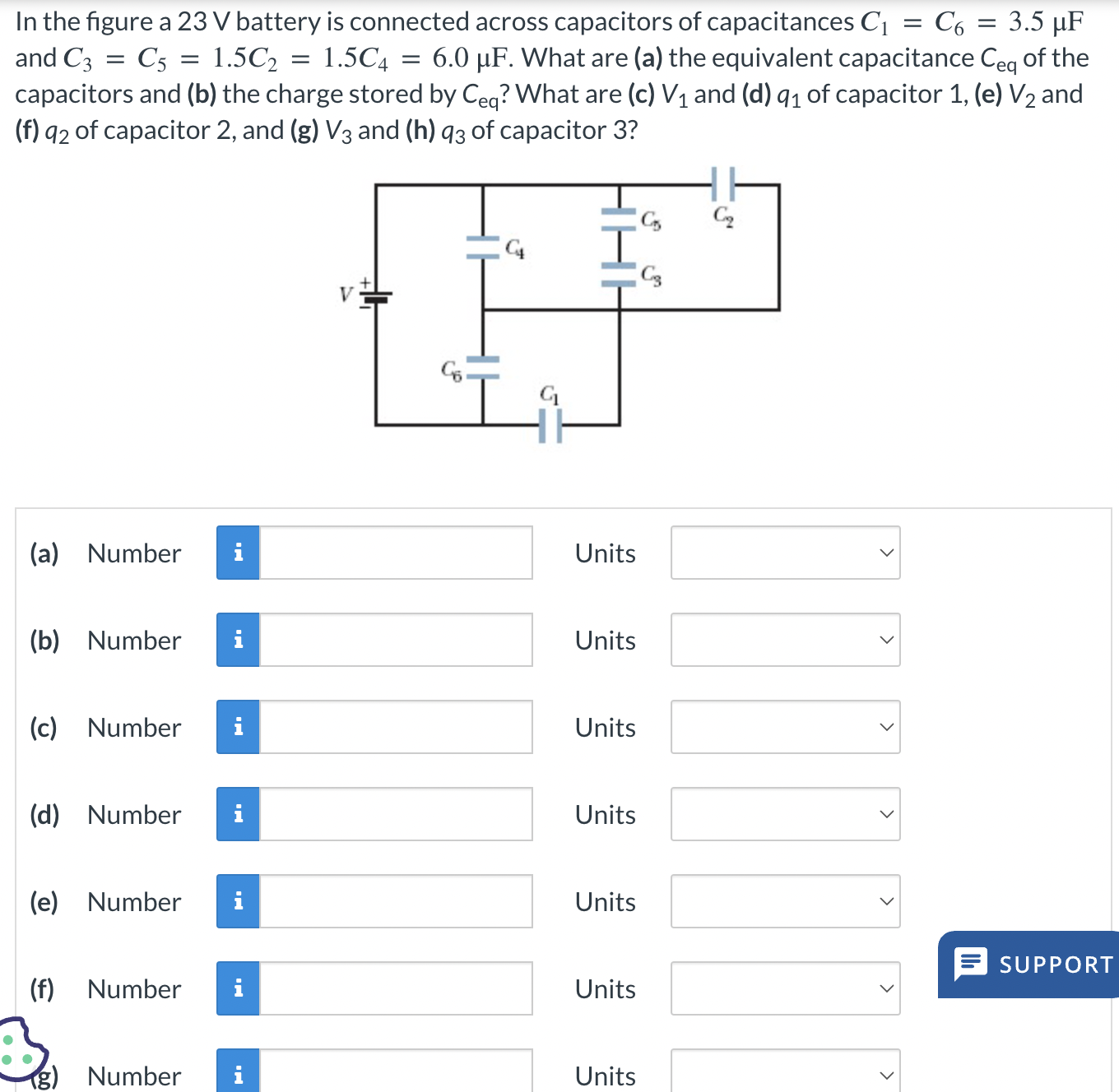Solved In the figure a 23V ﻿battery is connected across | Chegg.com
