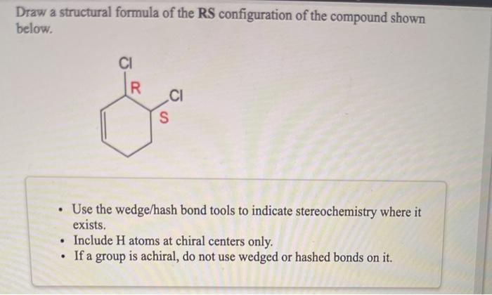 Solved Draw a structural formula of the R configuration of | Chegg.com