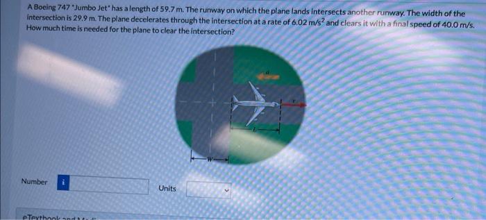 Solved A Boeing 747 "Jumbo Jet" has a length of 59.7 m. The | Chegg.com