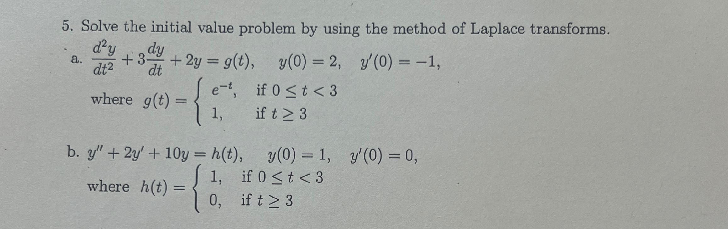 Solved Solve the initial value problem by using the method | Chegg.com