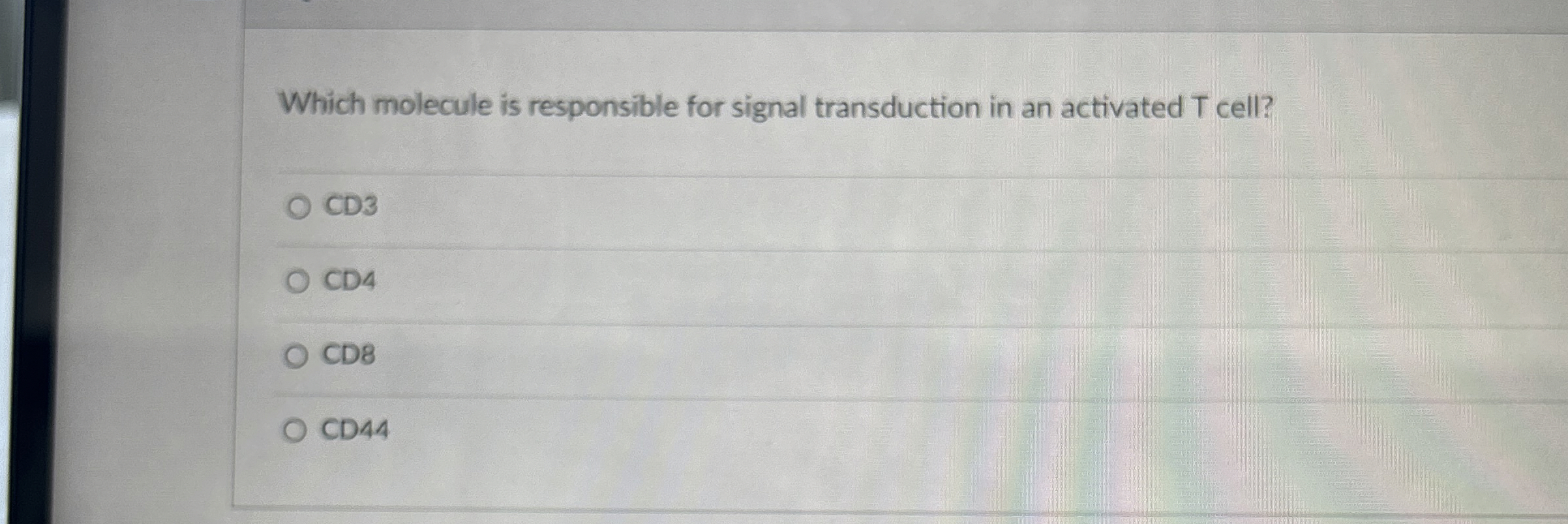 Solved Which molecule is responsible for signal transduction | Chegg.com