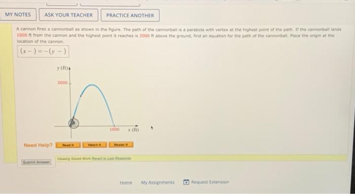 Solved A cannon fires a cannonball as shown in the figure. | Chegg.com