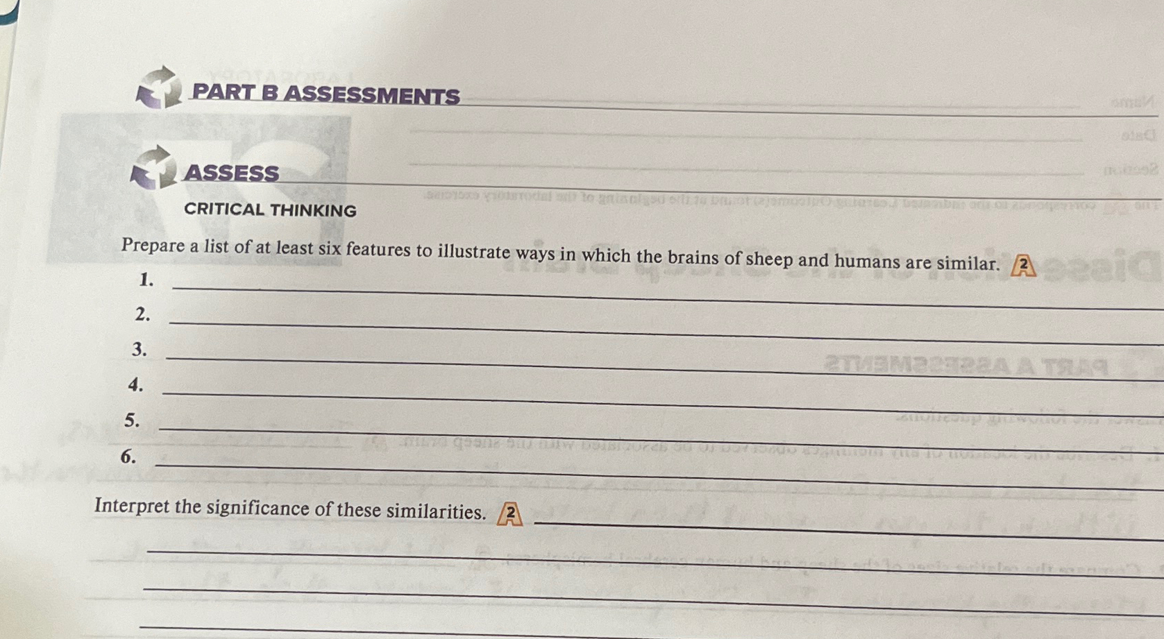 Solved PART B ASSESSMENTSASSESSCRITICAL THINKINGPrepare a | Chegg.com