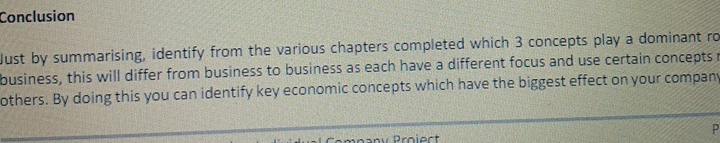 Solved Conclusionust by summarising, identify from the | Chegg.com