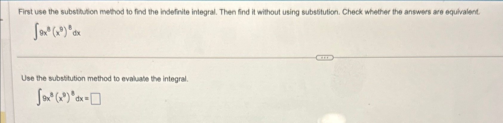 Solved First use the substitution method to find the | Chegg.com