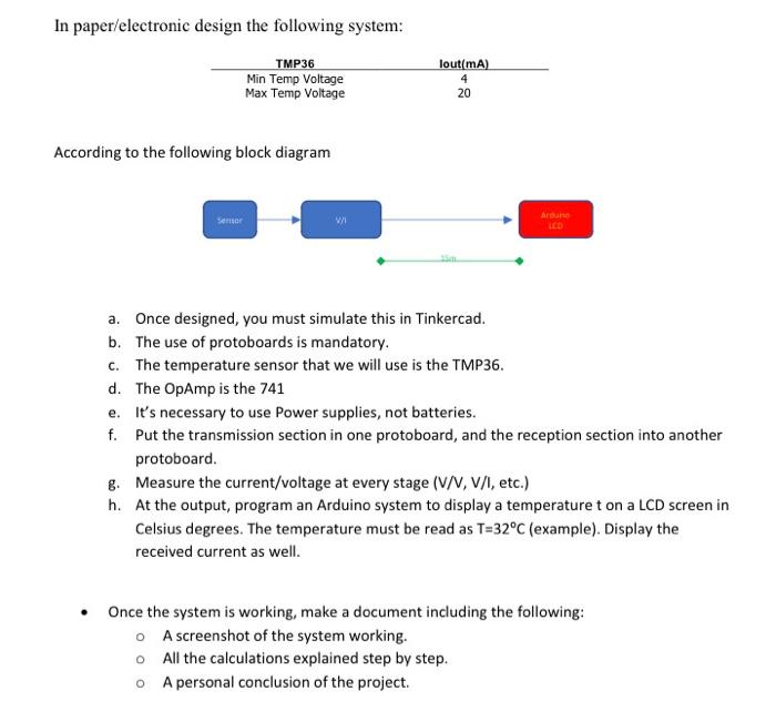 Solved In paper/electronic design the following system: | Chegg.com