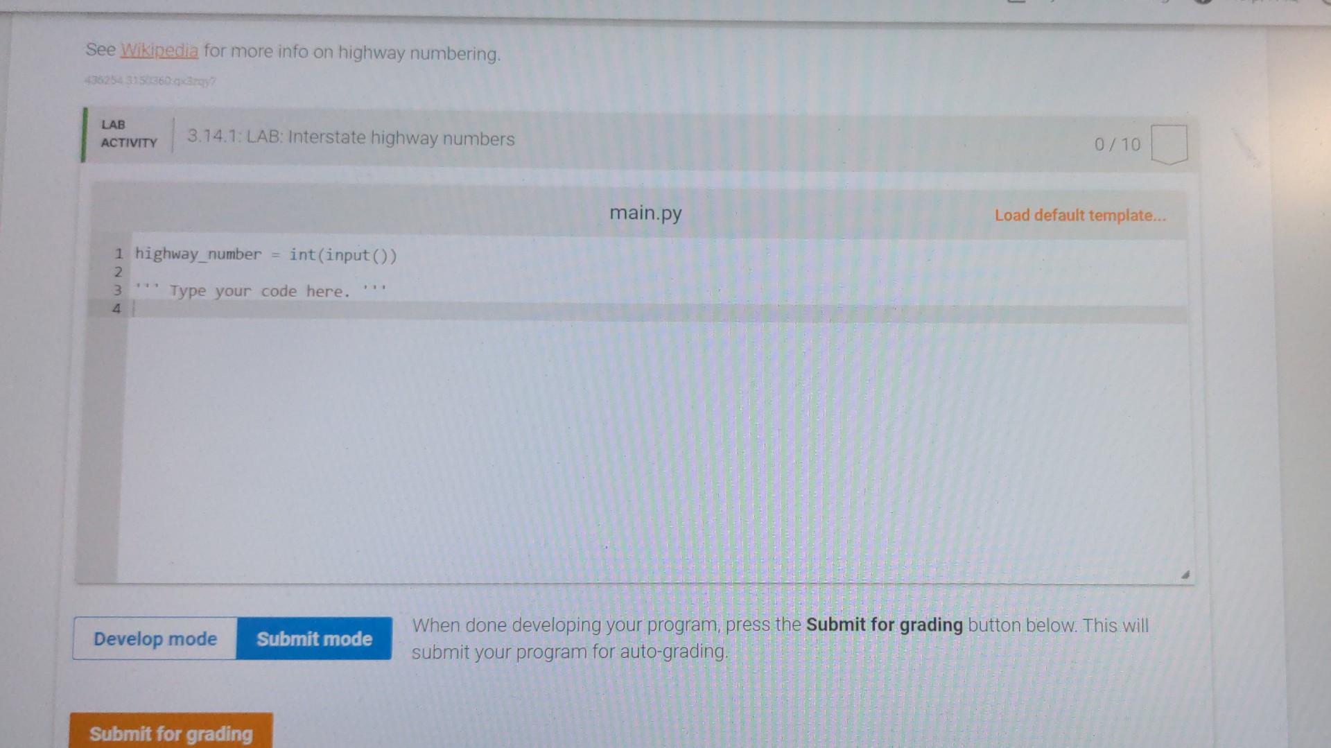 Solved 3 14 LAB Interstate Highway Numbers Primary U S Chegg