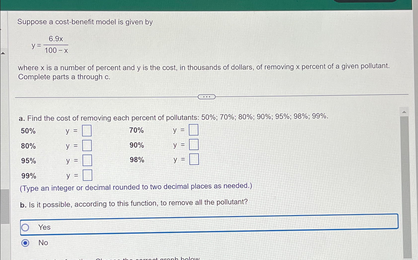 Solved Suppose a cost-benefit model is given | Chegg.com