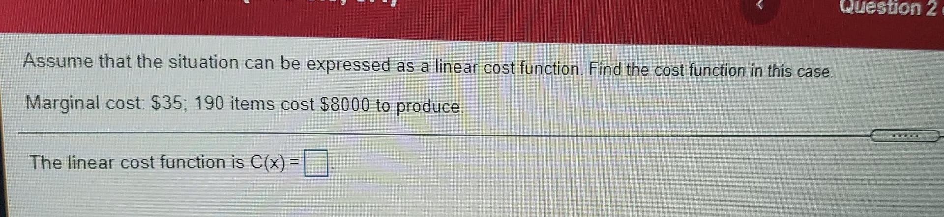 Solved Question 2 Assume That The Situation Can Be Expressed