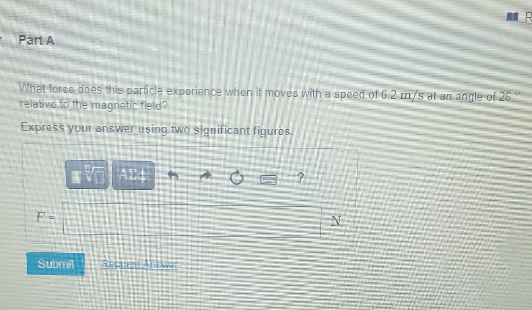Solved What force does this particle experience when it | Chegg.com