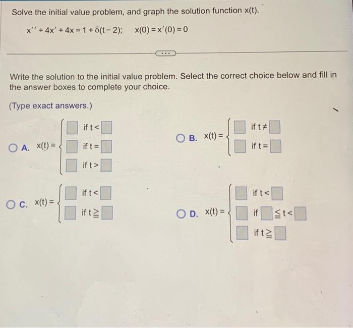 Solved Solve the initial value problem, and graph the | Chegg.com