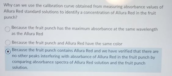 Solved Why can we use the calibration curve obtained from | Chegg.com