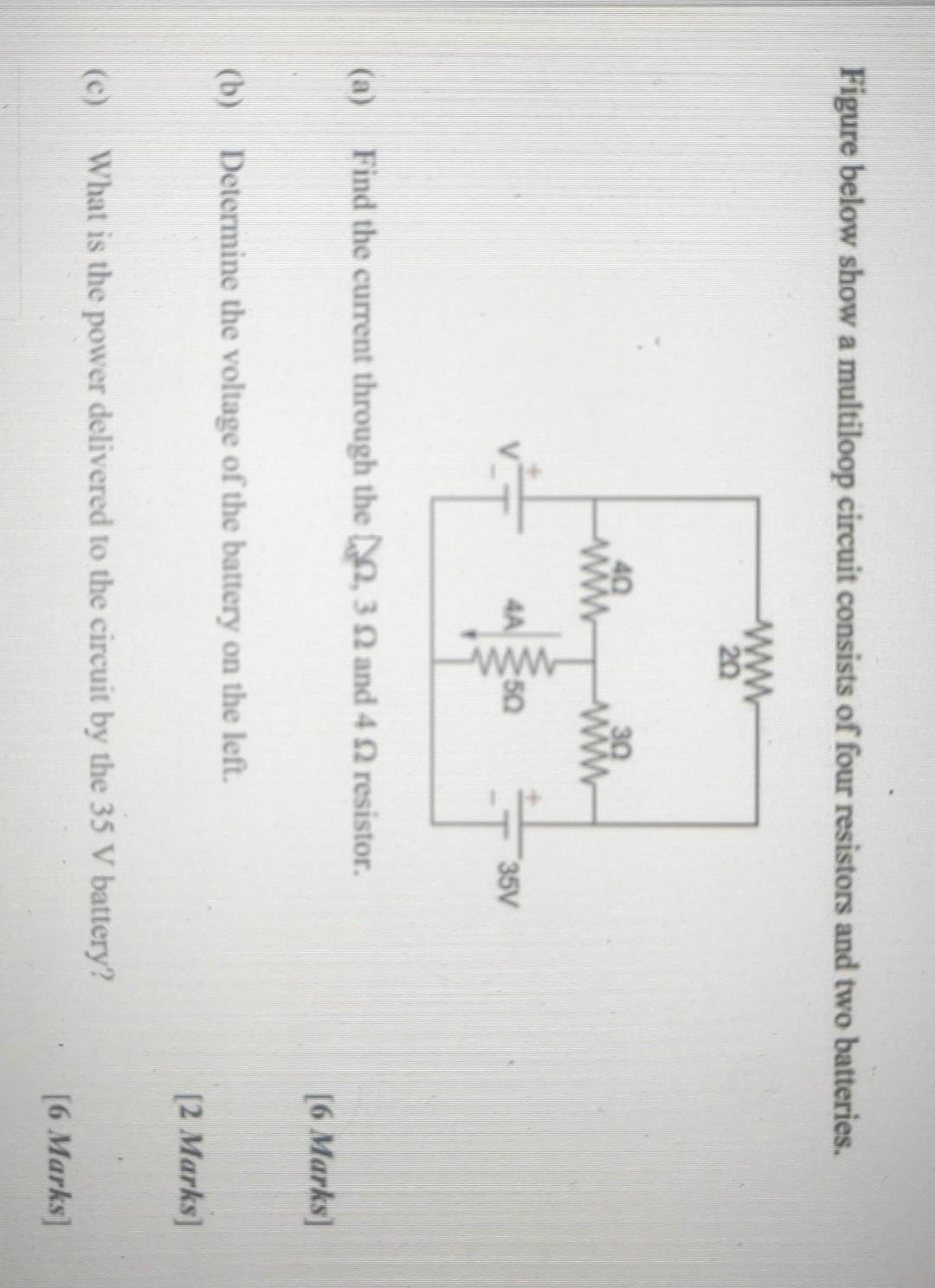 Solved Figure below show a multiloop circuit consists of | Chegg.com