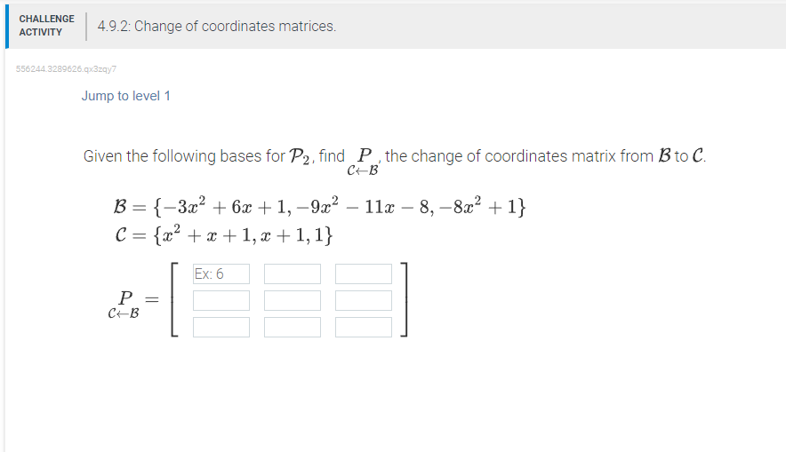Solved Jump to level 1Given the following bases for P2, | Chegg.com