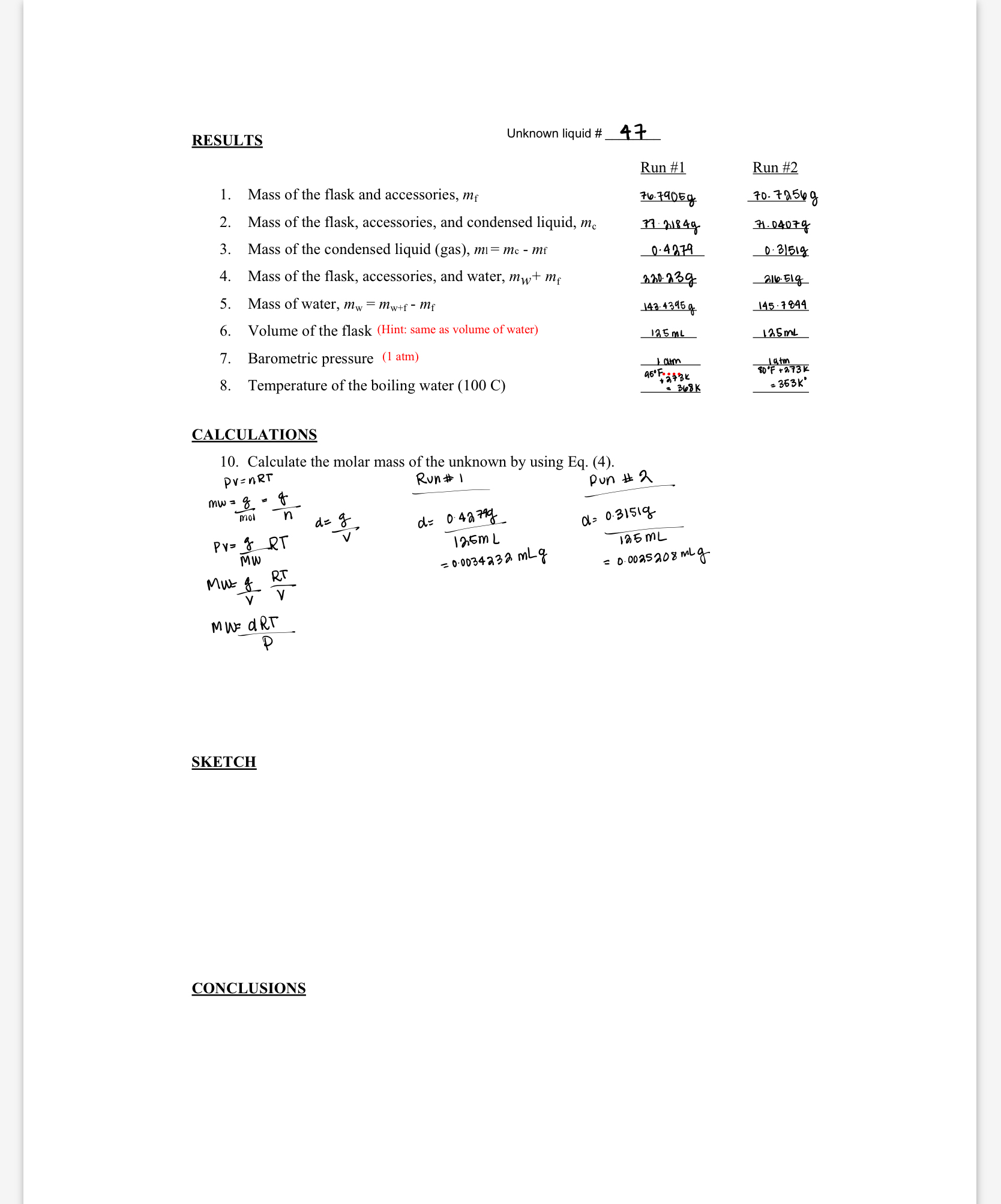 Solved Can you help me solve problem 10 ﻿ under conclusions | Chegg.com
