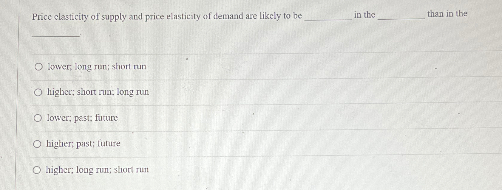Solved Price elasticity of supply and price elasticity of | Chegg.com