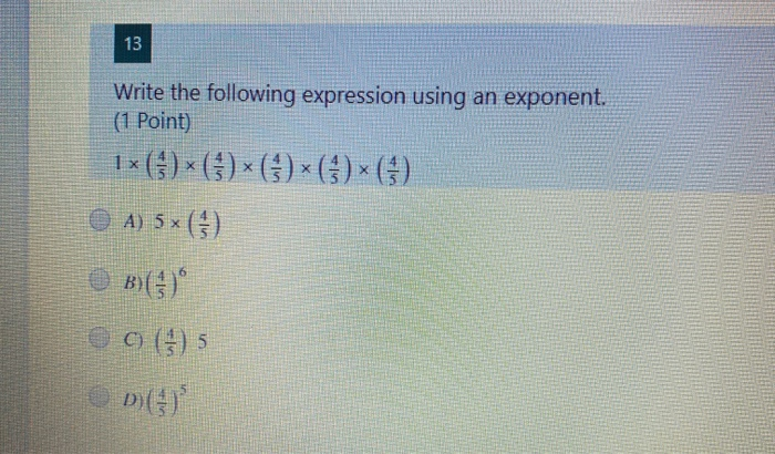 Solved 3 Write the following expression using an exponent. | Chegg.com