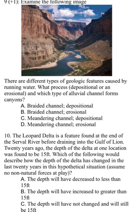 Solved There are different types of geologic features caused | Chegg.com