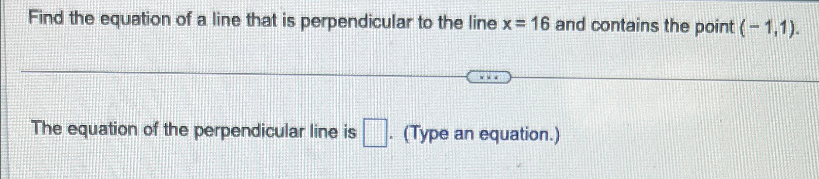 Solved Find the equation of a line that is perpendicular to | Chegg.com