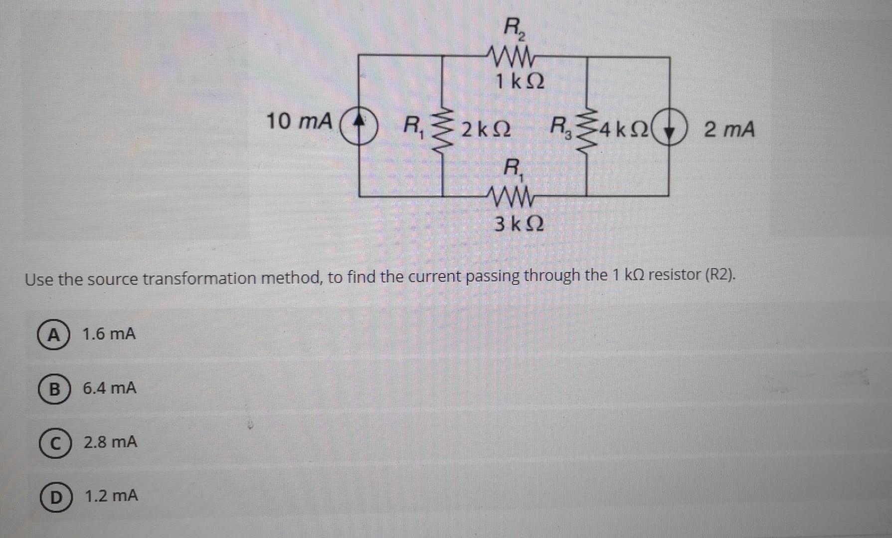 Solved Use the source transformation method, to find the | Chegg.com