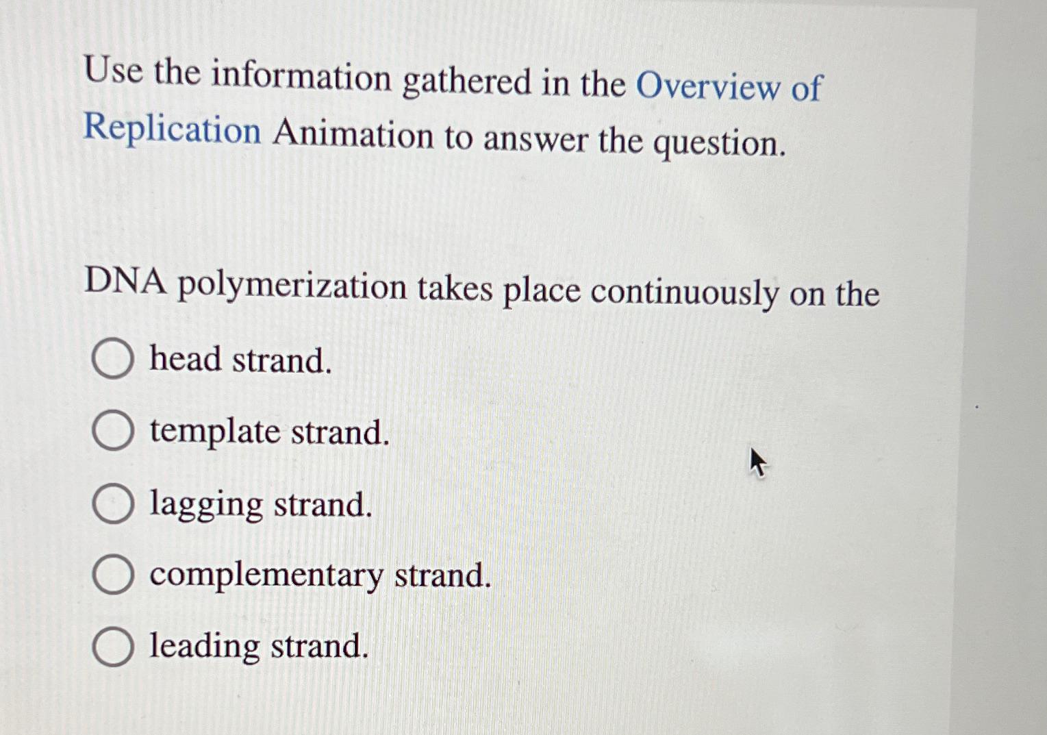 Solved Use the information gathered in the Overview of | Chegg.com