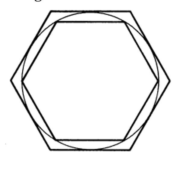 Solved Regular hexagons are inscribed in and circumscribed | Chegg.com