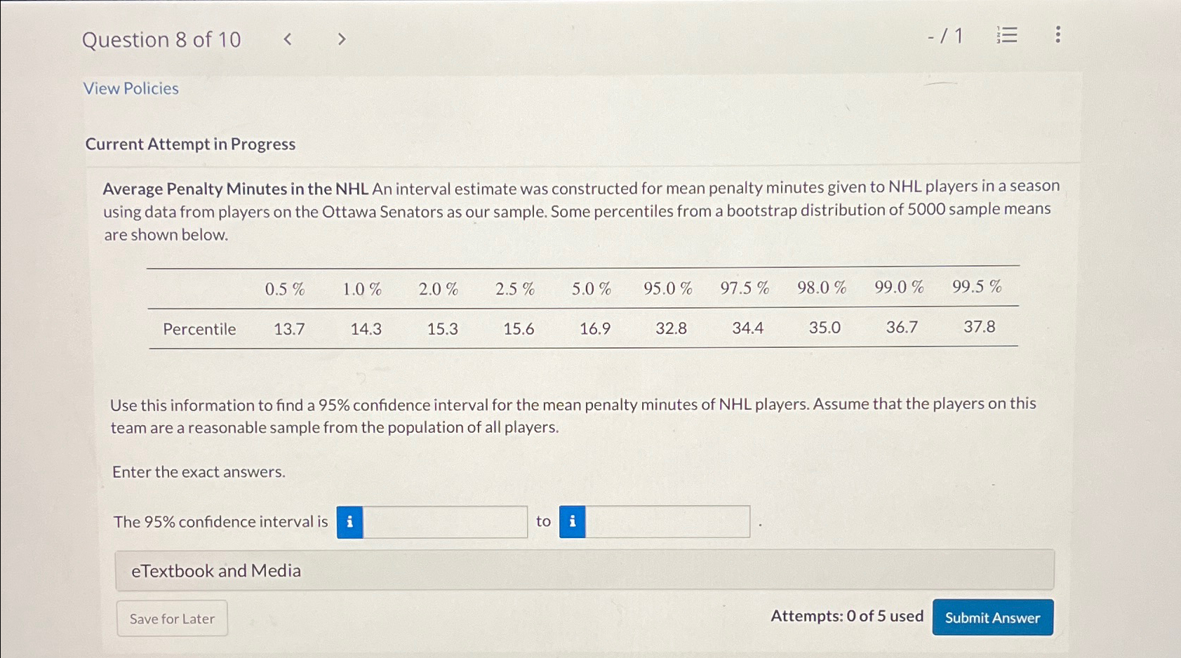 Question 8 ﻿of 10View PoliciesCurrent Attempt in | Chegg.com