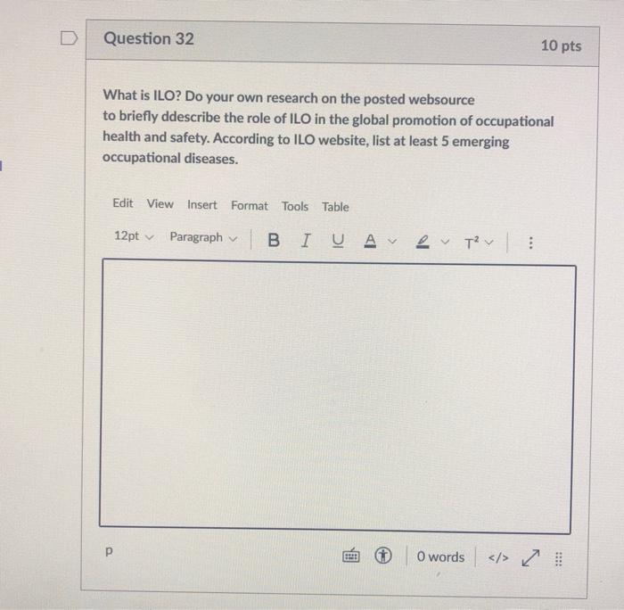 Solved What is ILO? Do your own research on the posted | Chegg.com