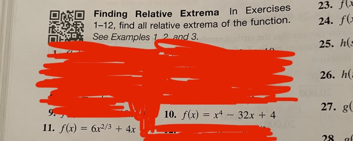 Solved Finding Relative Extrema In Exercises 1-12, find all | Chegg.com