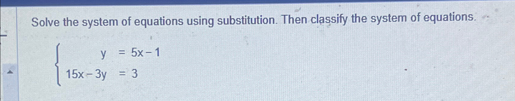 Solved Solve the system of equations using substitution. | Chegg.com