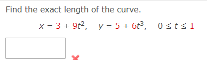 Solved Find the exact length of the | Chegg.com