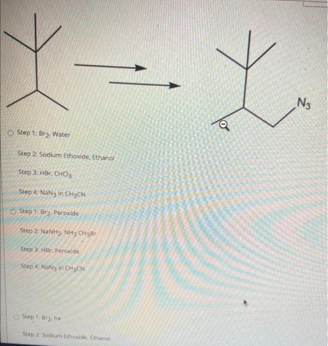Solved ICH₂ Br CH2Br O Step 1: Br2 Water Step 2. Three Moles | Chegg.com