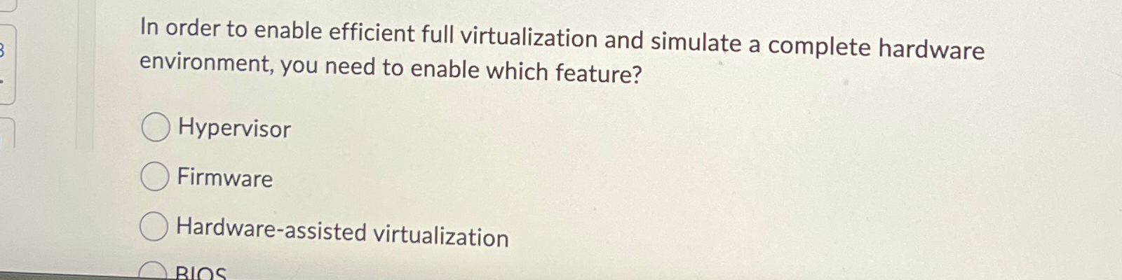 Solved In order to enable efficient full virtualization and | Chegg.com