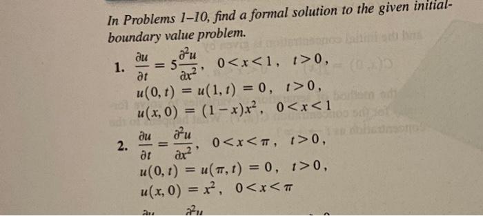 Solved In Problems 1-10, find a formal solution to the given | Chegg.com