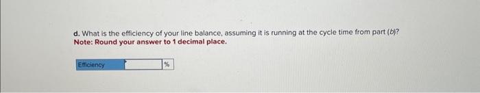 Solved The desired daily output for an assembly line is 480 | Chegg.com