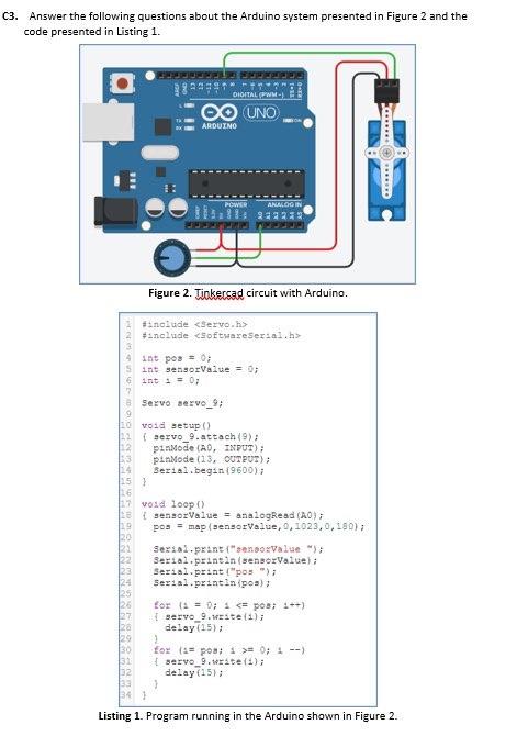 Solved code presented in Listing 1. DIGITAL O UNO ARDUINO | Chegg.com