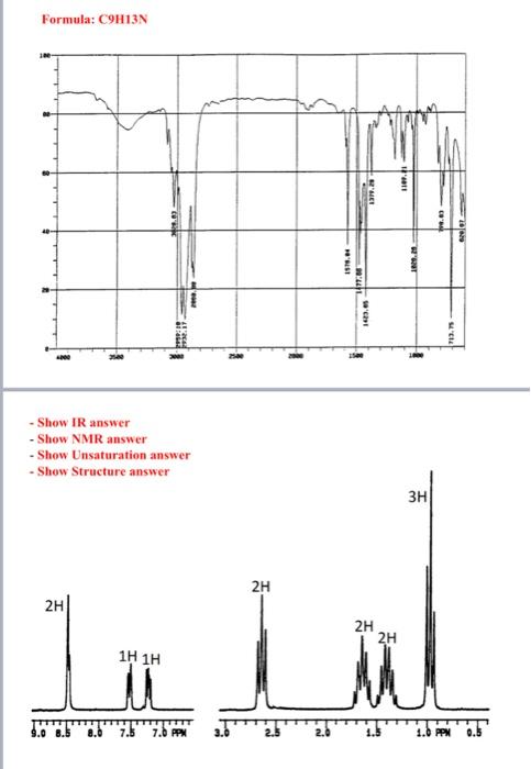 Formula: C9H13N | Chegg.com