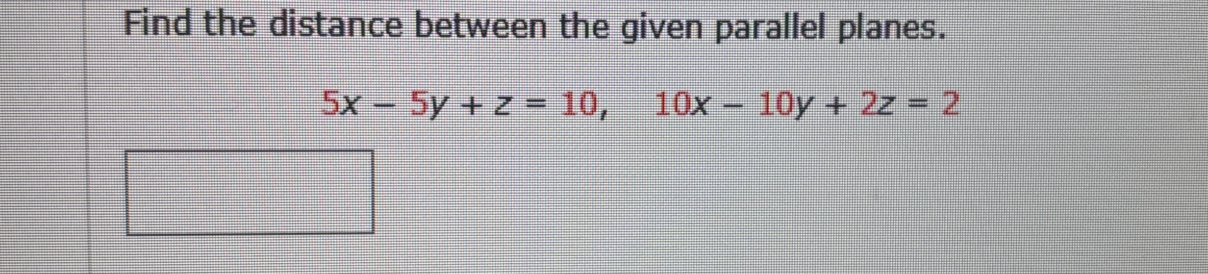 Solved Find the distance between the given parallel | Chegg.com